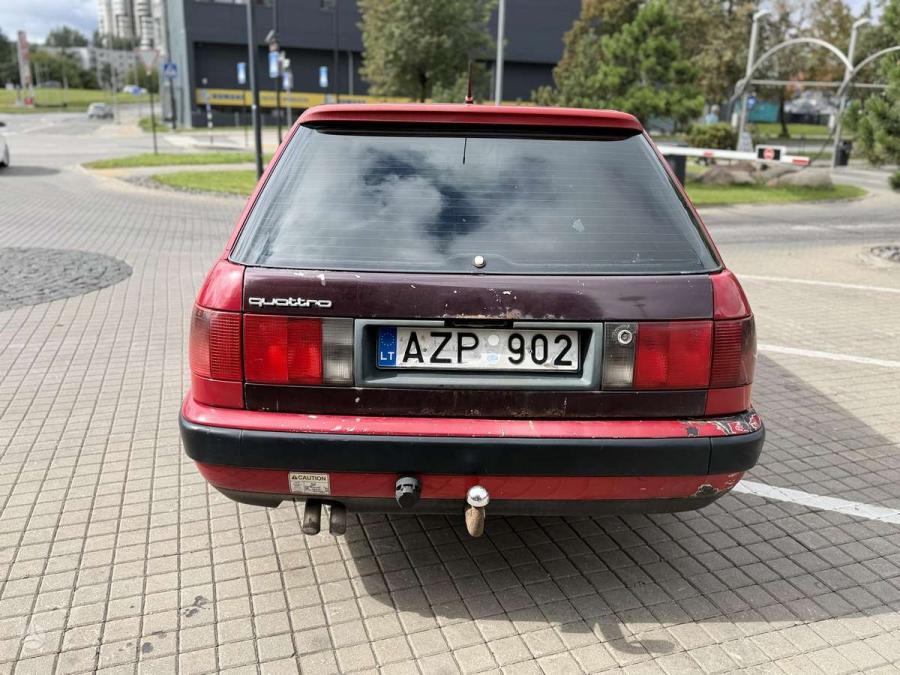 Красный Ауди 100 1993 в Вильнюс, объемом двигателя 2.46 л и пробегом 430 тыс. км за 450 €, фото 5 на AUTOMOTO.COM.LV