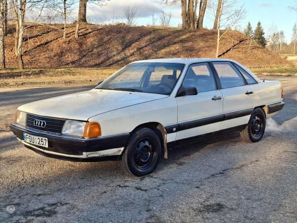 Balts Audi 100 1987 Plungė, ar dzinēja tilpumu 1.97 L un nobraukumu 209 tūkst. km par 1350 €, foto 1 vietnē AUTOMOTO.COM.LV