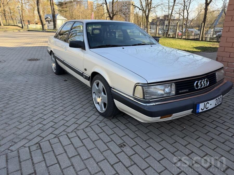 White Audi 200 1990 in Riga, with an engine capacity of 2.20 L and mileage of 0 thousand km for 13850 €, photo 10 on AUTOMOTO.COM.LV