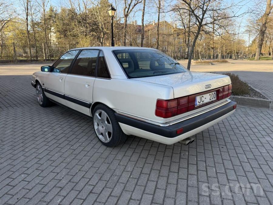 White Audi 200 1990 in Riga, with an engine capacity of 2.20 L and mileage of 0 thousand km for 10550 €, photo 8 on AUTOMOTO.COM.LV