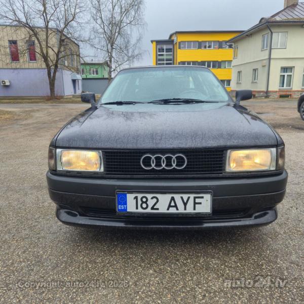 Black Audi 80 1990 in Tartu, with an engine capacity of 1.80 L and mileage of 306 thousand km for 1400 €, photo 2 on AUTOMOTO.COM.LV