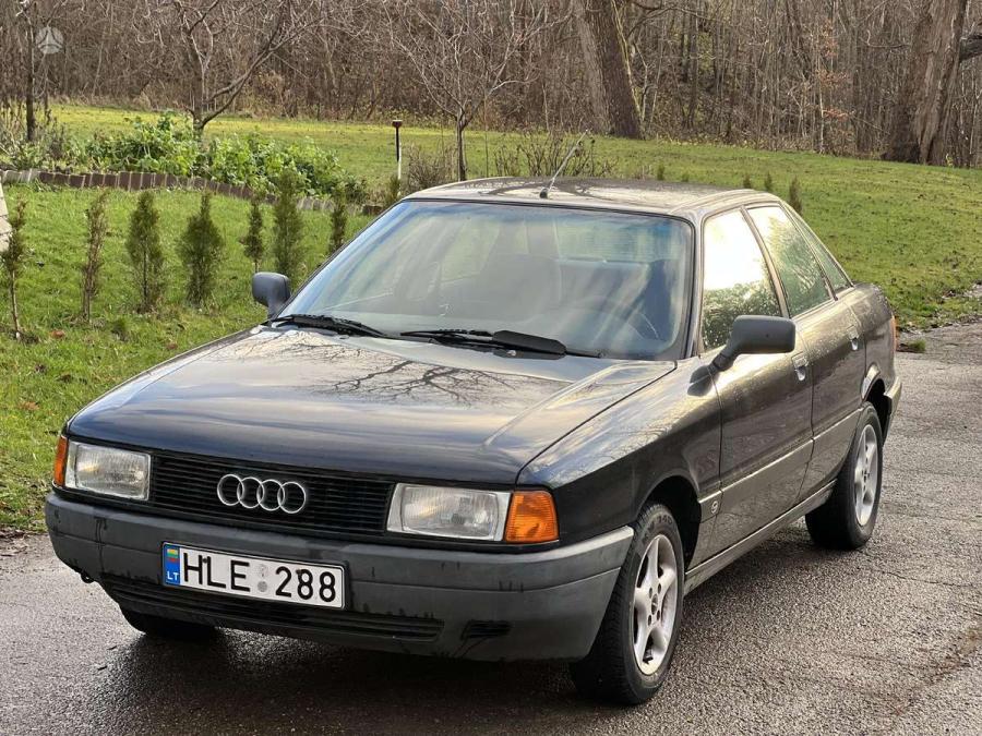 Melns Audi 80 1991 Klaipėda, ar dzinēja tilpumu 1.78 L un nobraukumu 231 tūkst. km par 650 €, foto 1 vietnē AUTOMOTO.COM.LV