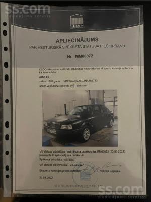 Черный Ауди 80 1992 в Валмиера, объемом двигателя 2.00 л и пробегом 297 тыс. км за 3000 €, фото 14 на AUTOMOTO.COM.LV