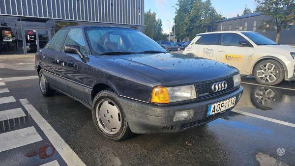 Blue Audi 80 1990 in Panevezys, with an engine capacity of 1.80 L and mileage of 324 thousand km for 2800 €, photo 1 on AUTOMOTO.COM.LV