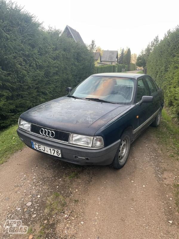Blue Audi 80 1991 in Utena, with an engine capacity of 1.90 L and mileage of 520 thousand km for 830 €, photo 1 on AUTOMOTO.COM.LV
