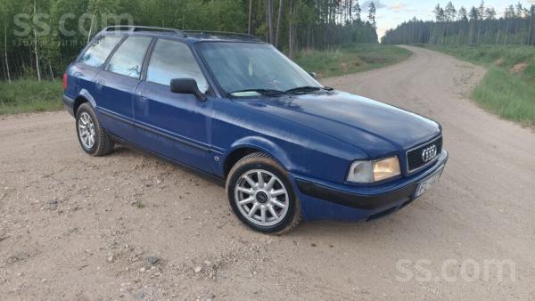Blue Audi 80 1992 in Daugavpils, with an engine capacity of 1.90 L and mileage of 468 thousand km for 1500 €, photo 1 on AUTOMOTO.COM.LV