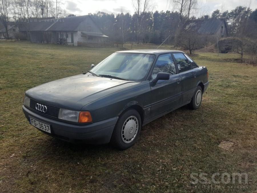 Green Audi 80 1990 in Tukums, with an engine capacity of 1.60 L and mileage of 222 thousand km for 1150 €, photo 4 on AUTOMOTO.COM.LV