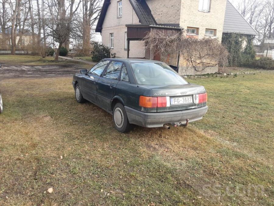 Зеленый Ауди 80 1990 в Тукумс, объемом двигателя 1.60 л и пробегом 222 тыс. км за 1150 €, фото 5 на AUTOMOTO.COM.LV