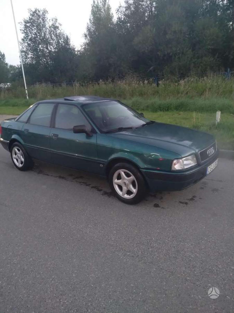 Zaļš Audi 80 1992 Viļņa, ar dzinēja tilpumu 1.98 L un nobraukumu 281 tūkst. km par 750 €, foto 3 vietnē AUTOMOTO.COM.LV
