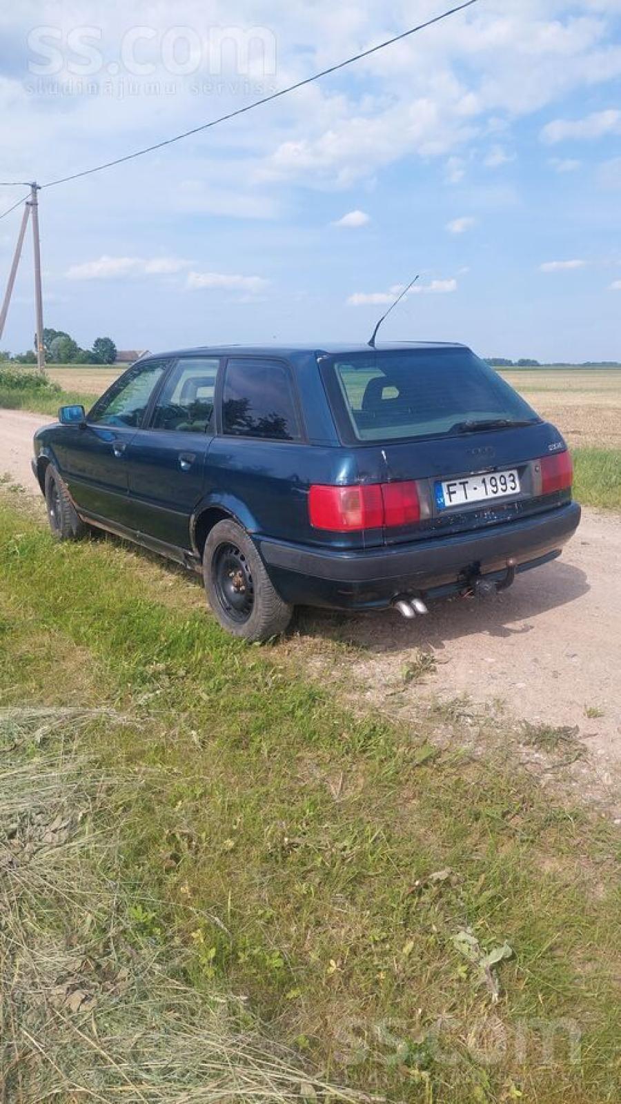 Green Audi 80 1994 in Dobele, with an engine capacity of 1.90 L and mileage of 403 thousand km for 500 €, photo 2 on AUTOMOTO.COM.LV