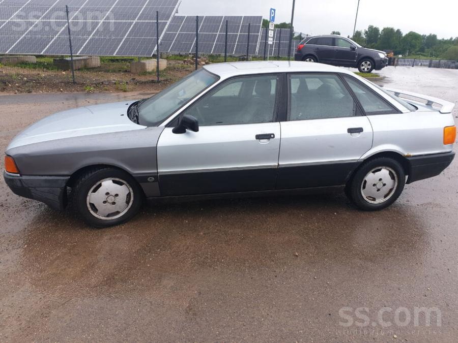 Grey Audi 80 1989 in Rezekne, with an engine capacity of 1.80 L and mileage of 196 thousand km for 500 €, photo 4 on AUTOMOTO.COM.LV