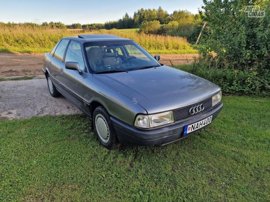 Grey Audi 80 1991 in Visaginas, with an engine capacity of 1.90 L and mileage of 310 thousand km for 1050 €, photo 4 on AUTOMOTO.COM.LV