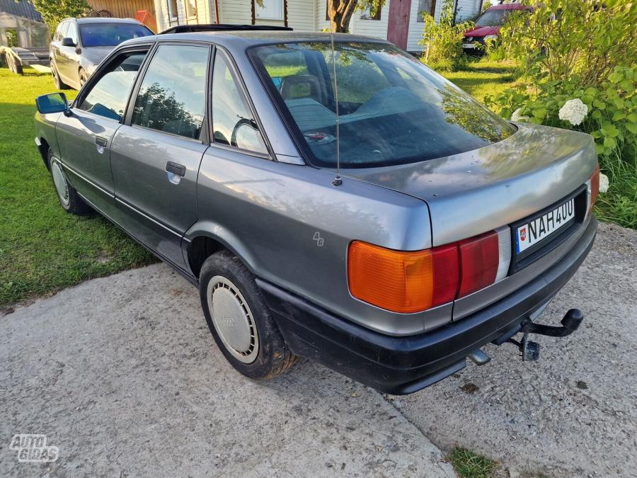 Grey Audi 80 1991 in Visaginas, with an engine capacity of 1.90 L and mileage of 310 thousand km for 1050 €, photo 8 on AUTOMOTO.COM.LV