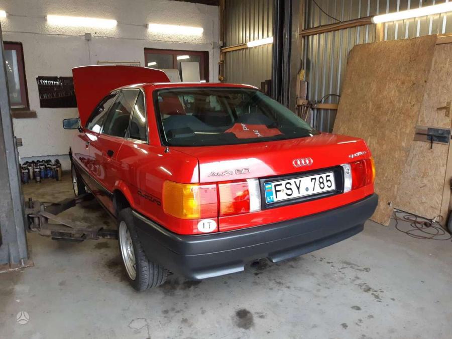 Sarkans Audi 80 1988 Klaipėda, ar dzinēja tilpumu 1.78 L un nobraukumu 200 tūkst. km par 3500 €, foto 3 vietnē AUTOMOTO.COM.LV
