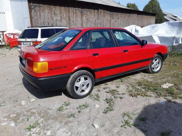 Red Audi 80 1988 in Klaipeda, with an engine capacity of 1.78 L and mileage of 200 thousand km for 3500 €, photo 5 on AUTOMOTO.COM.LV