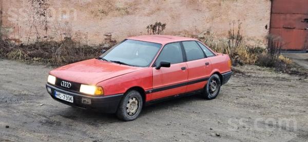 Sarkans Audi 80 1990 Jēkabpils, ar dzinēja tilpumu 1.60 L un nobraukumu 415 tūkst. km par 650 €, foto 1 vietnē AUTOMOTO.COM.LV