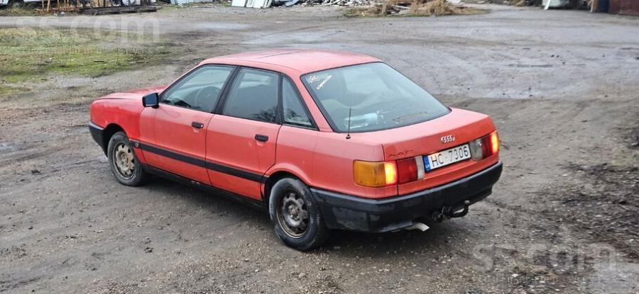 Sarkans Audi 80 1990 Jēkabpils, ar dzinēja tilpumu 1.60 L un nobraukumu 415 tūkst. km par 650 €, foto 3 vietnē AUTOMOTO.COM.LV