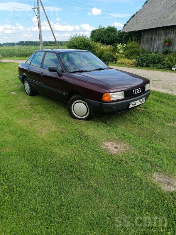Red Audi 80 1991 in Rezekne, with an engine capacity of 1.80 L and mileage of 580 thousand km for 650 €, photo 1 on AUTOMOTO.COM.LV