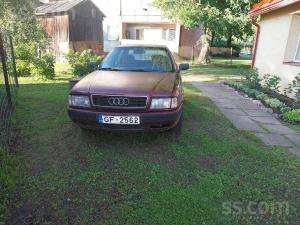 Красный Ауди 80 1991 в Валмиера, объемом двигателя 2.00 л и пробегом 128 тыс. км за 1150 €, фото  на AUTOMOTO.COM.LV