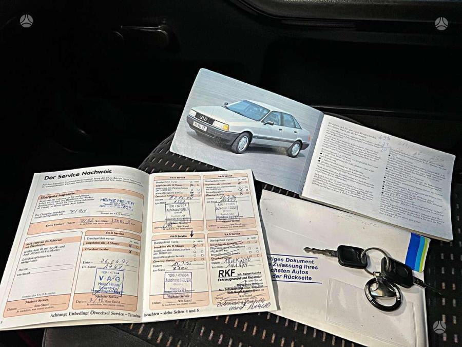 Красный Ауди 80 1991 в Вильнюс, объемом двигателя 1.78 л и пробегом 188 тыс. км за 2400 €, фото 39 на AUTOMOTO.COM.LV