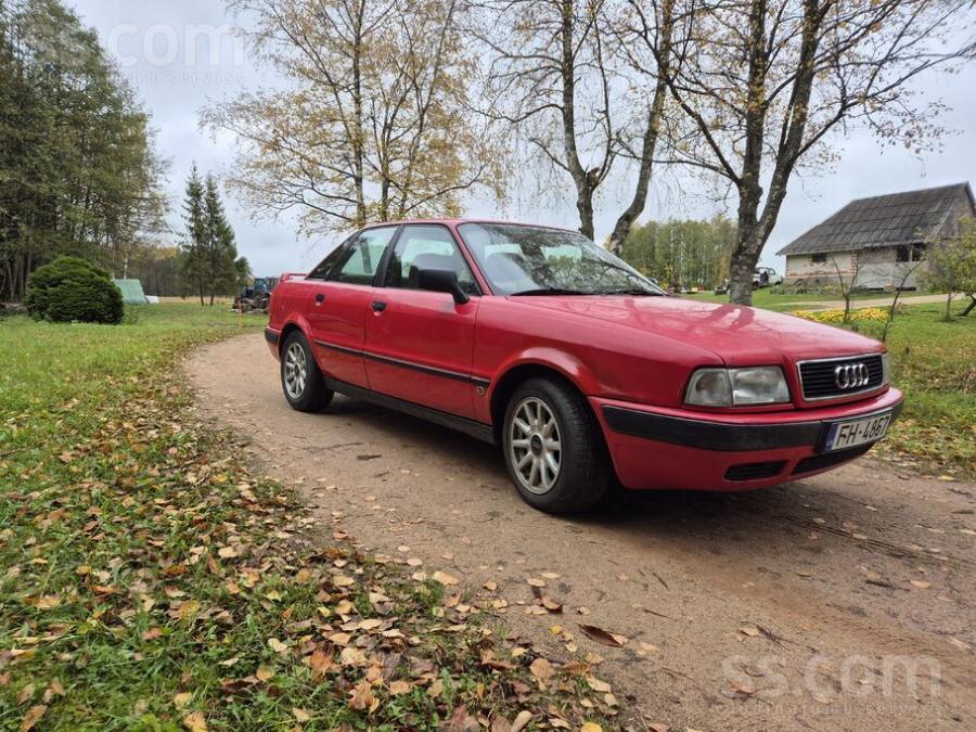 Sarkans Audi 80 1991 Balvi, ar dzinēja tilpumu 2.00 L un nobraukumu 282 tūkst. km par 650 €, foto 4 vietnē AUTOMOTO.COM.LV