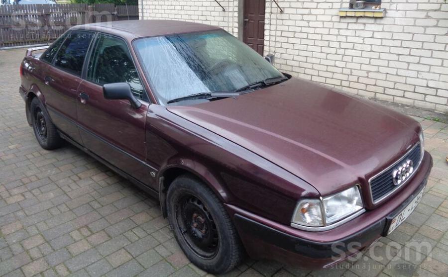 Sarkans Audi 80 1992 Ventspils, ar dzinēja tilpumu 1.90 L un nobraukumu 396 tūkst. km par 544 €, foto 1 vietnē AUTOMOTO.COM.LV