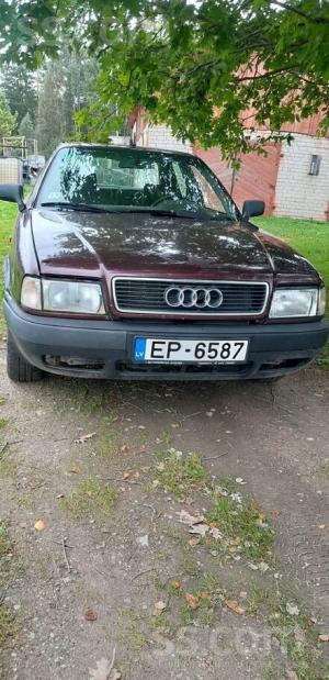 Sarkans Audi 80 1992 Jelgava, ar dzinēja tilpumu 2.00 L un nobraukumu 350 tūkst. km par 300 €, foto  vietnē AUTOMOTO.COM.LV