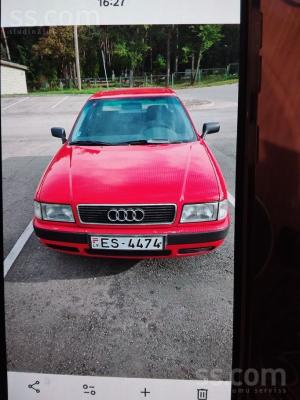 Sarkans Audi 80 1993 Daugavpils, ar dzinēja tilpumu 2.00 L un nobraukumu 271 tūkst. km par 550 €, foto  vietnē AUTOMOTO.COM.LV