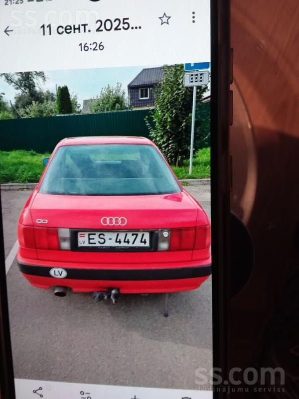 Sarkans Audi 80 1993 Daugavpils, ar dzinēja tilpumu 2.00 L un nobraukumu 271 tūkst. km par 550 €, foto 2 vietnē AUTOMOTO.COM.LV