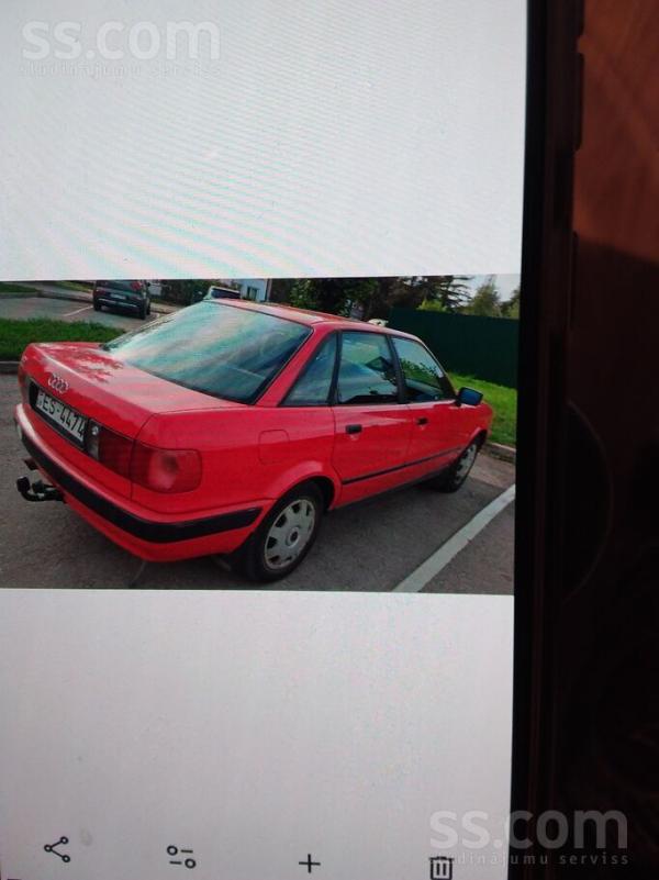 Sarkans Audi 80 1993 Daugavpils, ar dzinēja tilpumu 2.00 L un nobraukumu 271 tūkst. km par 550 €, foto 4 vietnē AUTOMOTO.COM.LV