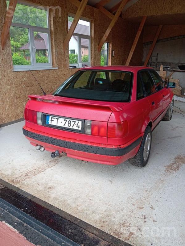 Red Audi 80 1994 in Jekabpils, with an engine capacity of 1.90 L and mileage of 320 thousand km for 550 €, photo 2 on AUTOMOTO.COM.LV