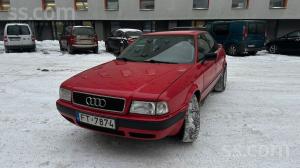 Sarkans Audi 80 1994 Rīga, ar dzinēja tilpumu 1.90 L un nobraukumu 326 tūkst. km par 1500 €, foto  vietnē AUTOMOTO.COM.LV
