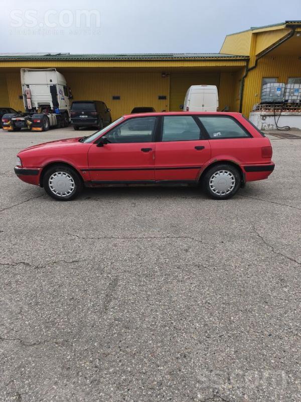 Red Audi 80 1993 in Rezekne, with an engine capacity of 1.90 L and mileage of 443 thousand km for 1000 €, photo 1 on AUTOMOTO.COM.LV