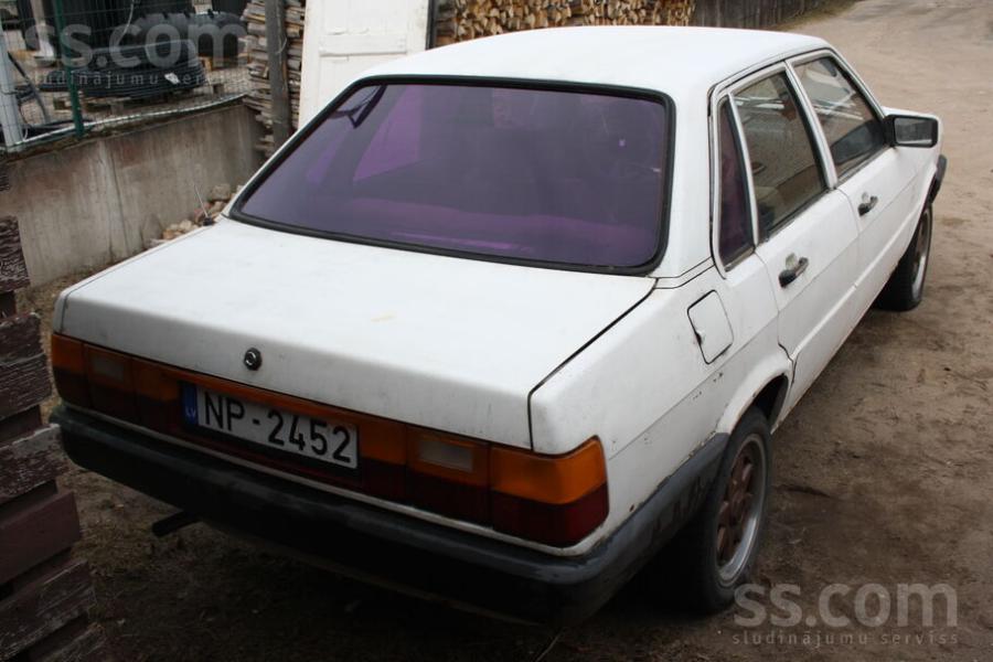 White Audi 80 1985 in Valmiera, with an engine capacity of 1.80 L and mileage of 0 thousand km for 900 €, photo 3 on AUTOMOTO.COM.LV