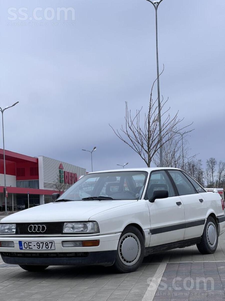 Balts Audi 80 1987 Rīga, ar dzinēja tilpumu 1.80 L un nobraukumu 297 tūkst. km par 1400 €, foto 1 vietnē AUTOMOTO.COM.LV