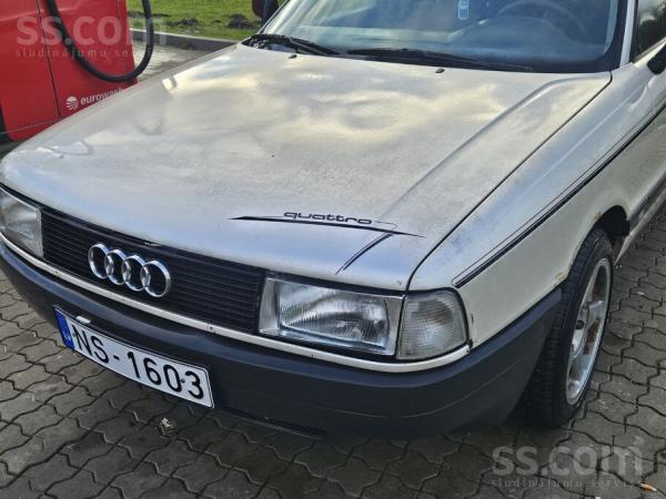 White Audi 80 1989 in Liepaja, with an engine capacity of 2.00 L and mileage of 281 thousand km for 2700 €, photo 4 on AUTOMOTO.COM.LV