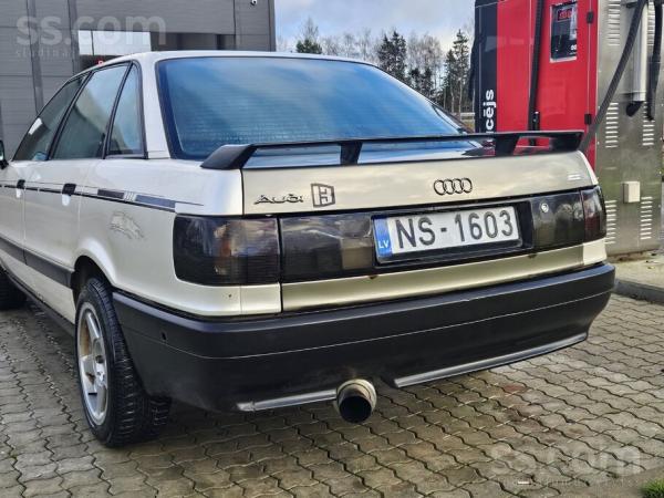 White Audi 80 1989 in Liepaja, with an engine capacity of 2.00 L and mileage of 281 thousand km for 2700 €, photo 7 on AUTOMOTO.COM.LV