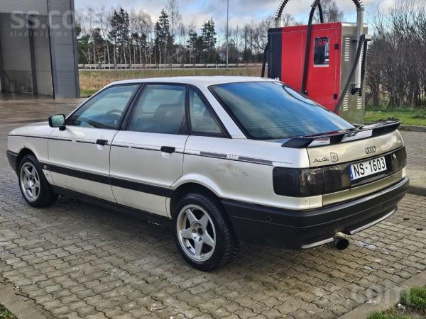 White Audi 80 1989 in Liepaja, with an engine capacity of 2.00 L and mileage of 281 thousand km for 2700 €, photo 8 on AUTOMOTO.COM.LV