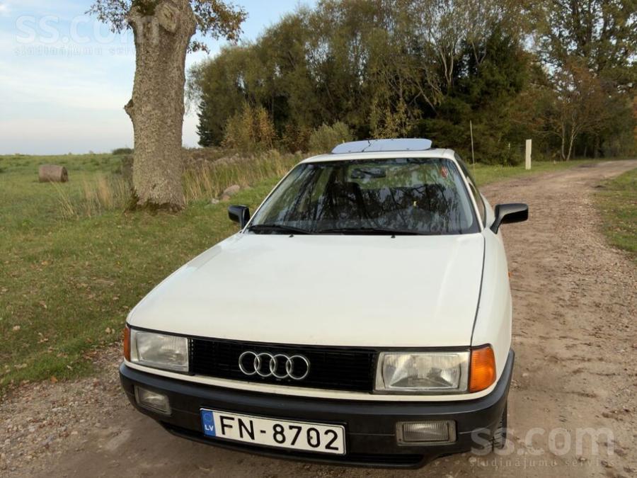 Белый Ауди 80 1990 в Валмиера, объемом двигателя 2.00 л и пробегом 315 тыс. км за 1800 €, фото 3 на AUTOMOTO.COM.LV