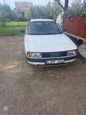 White Audi 80 1991 in Vilnius, with an engine capacity of 1.78 L and mileage of 299 thousand km for 700 €, photo  on AUTOMOTO.COM.LV