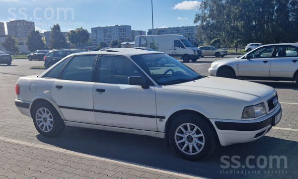 White Audi 80 1994 in Riga, with an engine capacity of 1.90 L and mileage of 420 thousand km for 1550 €, photo 1 on AUTOMOTO.COM.LV