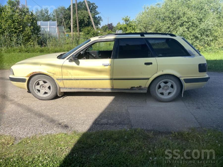 Dzeltens Audi 80 1993 Jelgava, ar dzinēja tilpumu 1.90 L un nobraukumu 450 tūkst. km par 1000 €, foto 2 vietnē AUTOMOTO.COM.LV