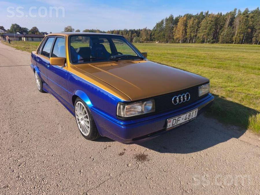 Blue Audi 90 1986 in Ogre, with an engine capacity of 2.20 L and mileage of 216 thousand km for 11100 €, photo 6 on AUTOMOTO.COM.LV