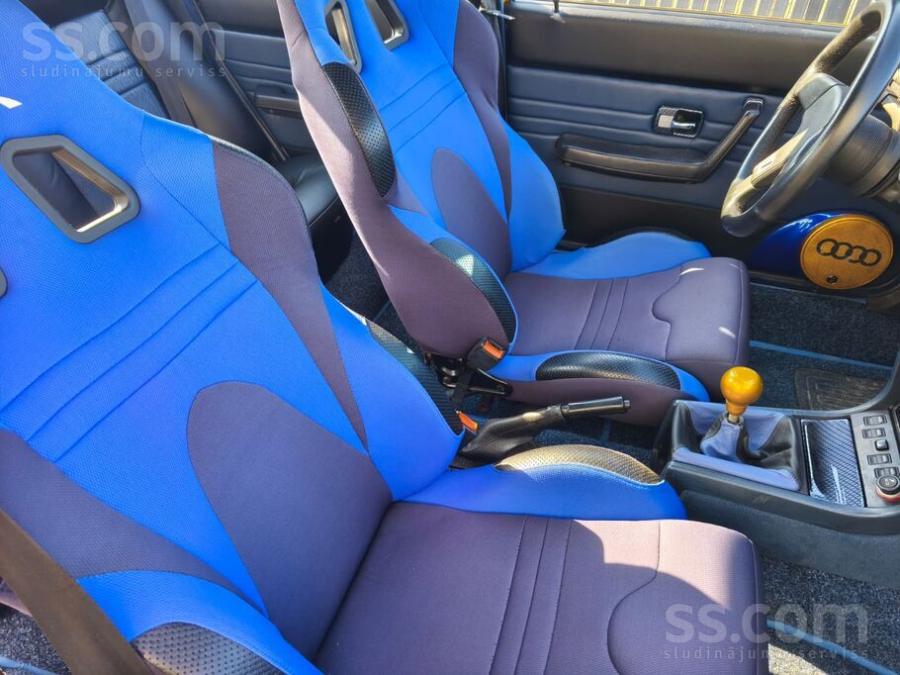 Blue Audi 90 1986 in Ogre, with an engine capacity of 2.20 L and mileage of 216 thousand km for 11100 €, photo 9 on AUTOMOTO.COM.LV