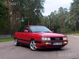 Sarkans Audi 90 1990 Rīga, ar dzinēja tilpumu 2.00 L un nobraukumu 211 tūkst. km par 5200 €, foto  vietnē AUTOMOTO.COM.LV