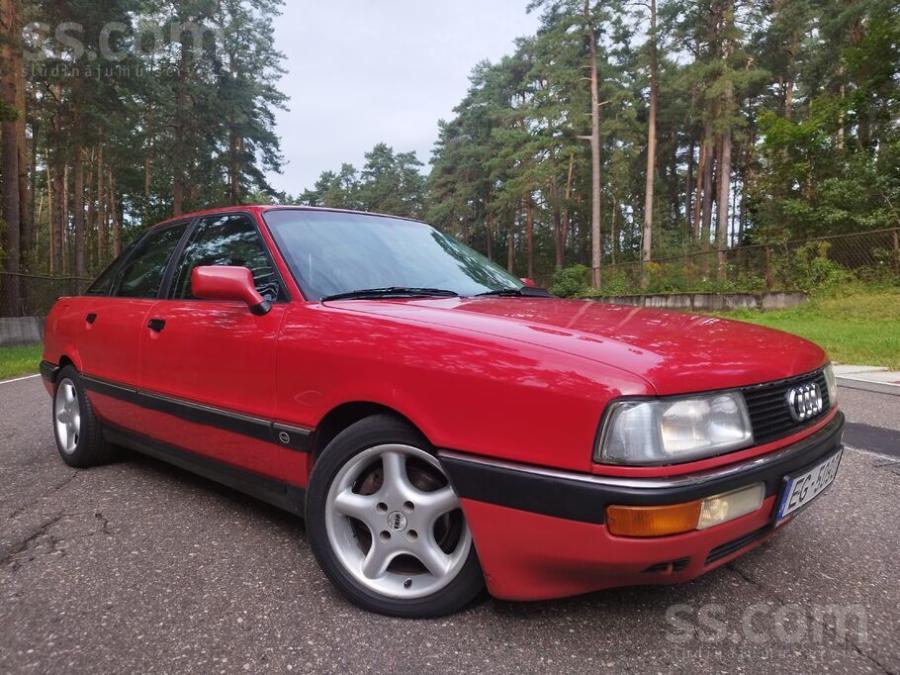 Красный Ауди 90 1990 в Рига, объемом двигателя 2.00 л и пробегом 211 тыс. км за 5200 €, фото 5 на AUTOMOTO.COM.LV