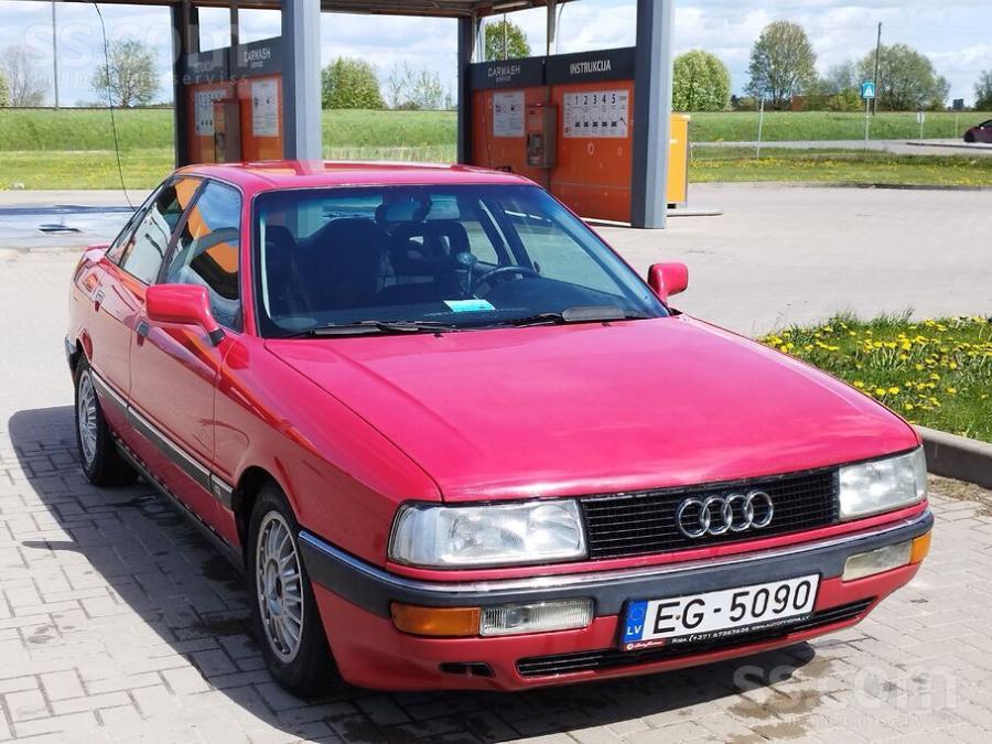 Красный Ауди 90 1990 в Рига, объемом двигателя 2.00 л и пробегом 211 тыс. км за 5200 €, фото 6 на AUTOMOTO.COM.LV