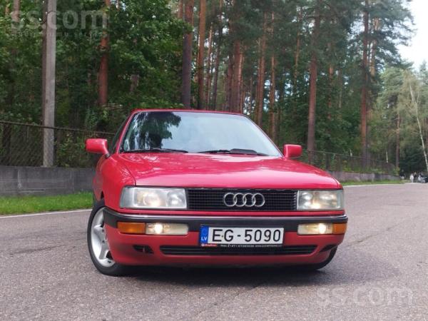 Red Audi 90 1990 in Riga, with an engine capacity of 2.00 L and mileage of 211 thousand km for 5200 €, photo 10 on AUTOMOTO.COM.LV