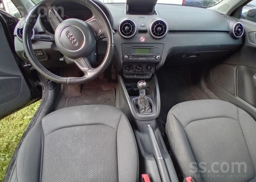 Black Audi A1 2011 in Riga, with an engine capacity of 1.20 L and mileage of 345 thousand km for 2992 €, photo 10 on AUTOMOTO.COM.LV