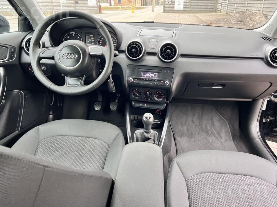 Black Audi A1 2012 in Jelgava, with an engine capacity of 1.60 L and mileage of 126 thousand km for 5399 €, photo 16 on AUTOMOTO.COM.LV